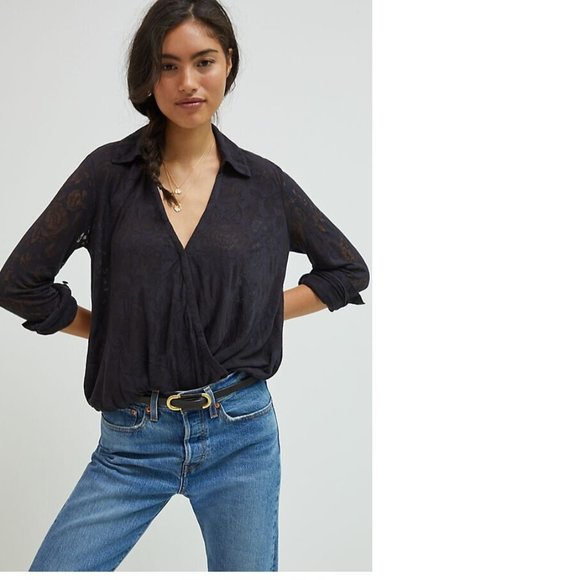 Anthropologie | Tops | Anthropologie Lydia Floral Burnout Top | Poshmark